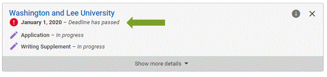 Why does it say the deadline has passed or that my application was ...