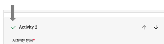 Why isn't my Activities section marked as complete?